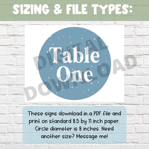 Coastal Boho Table Signs Ocean Classroom Printable Table Numbers ...