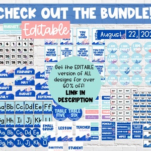 Ocean Theme Alphabet Chart | DIGITAL DOWNLOAD | Sea Theme Printable ABC ...