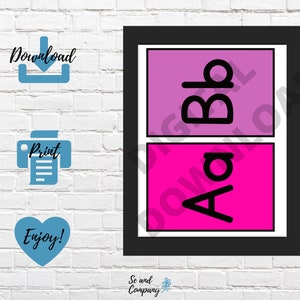 Classroom Brights Alphabet Chart | DIGITAL DOWNLOAD | Simple and Bright ...