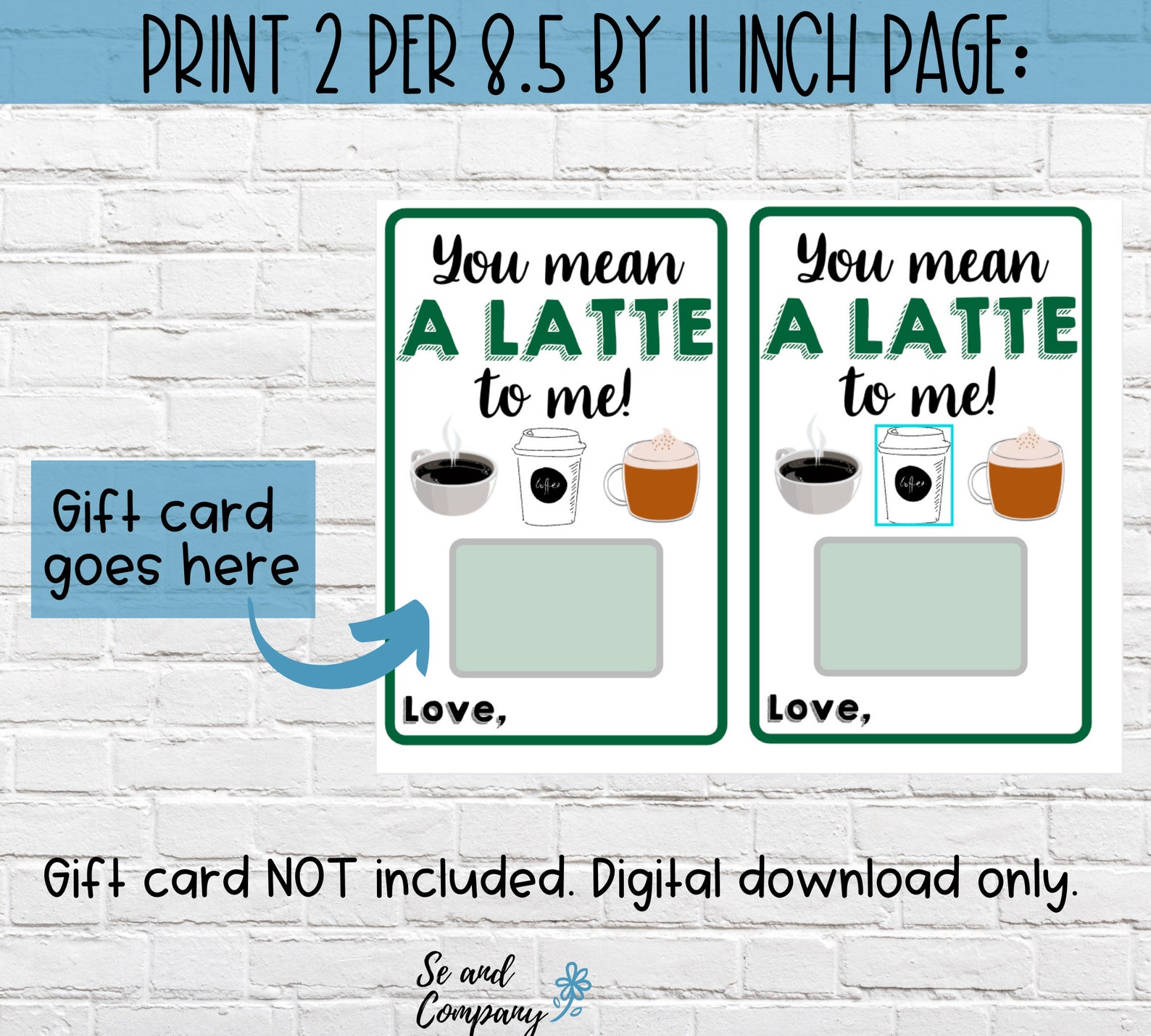 Coffee Thank You Tag PRINTABLE Teacher Appreciation Gift | Etsy