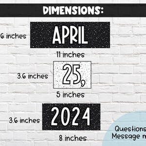 Black & White Spotty Theme Classroom Flip Calendar | DIGITAL DOWNLOAD ...