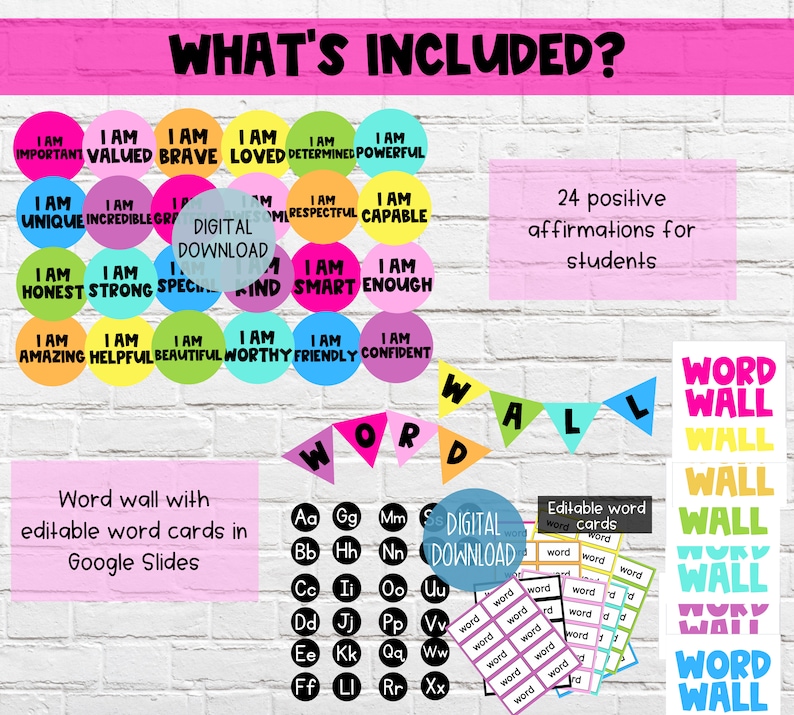 Bright Classroom Decor BUNDLE! | DIGITAL DOWNLOAD | Printable Classroom ...