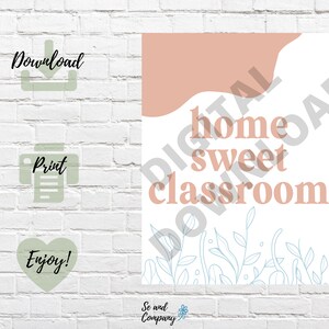 Coastal Boho Classroom Signs | DIGITAL DOWNLOAD | Beach Boho Classroom ...