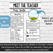 Meet the Teacher Template: Black and White Spotty Editable on Canva ...
