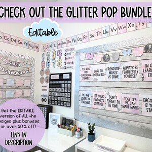 Glitter Pop Classroom Calendar | DIGITAL DOWNLOAD | Printable Classroom ...