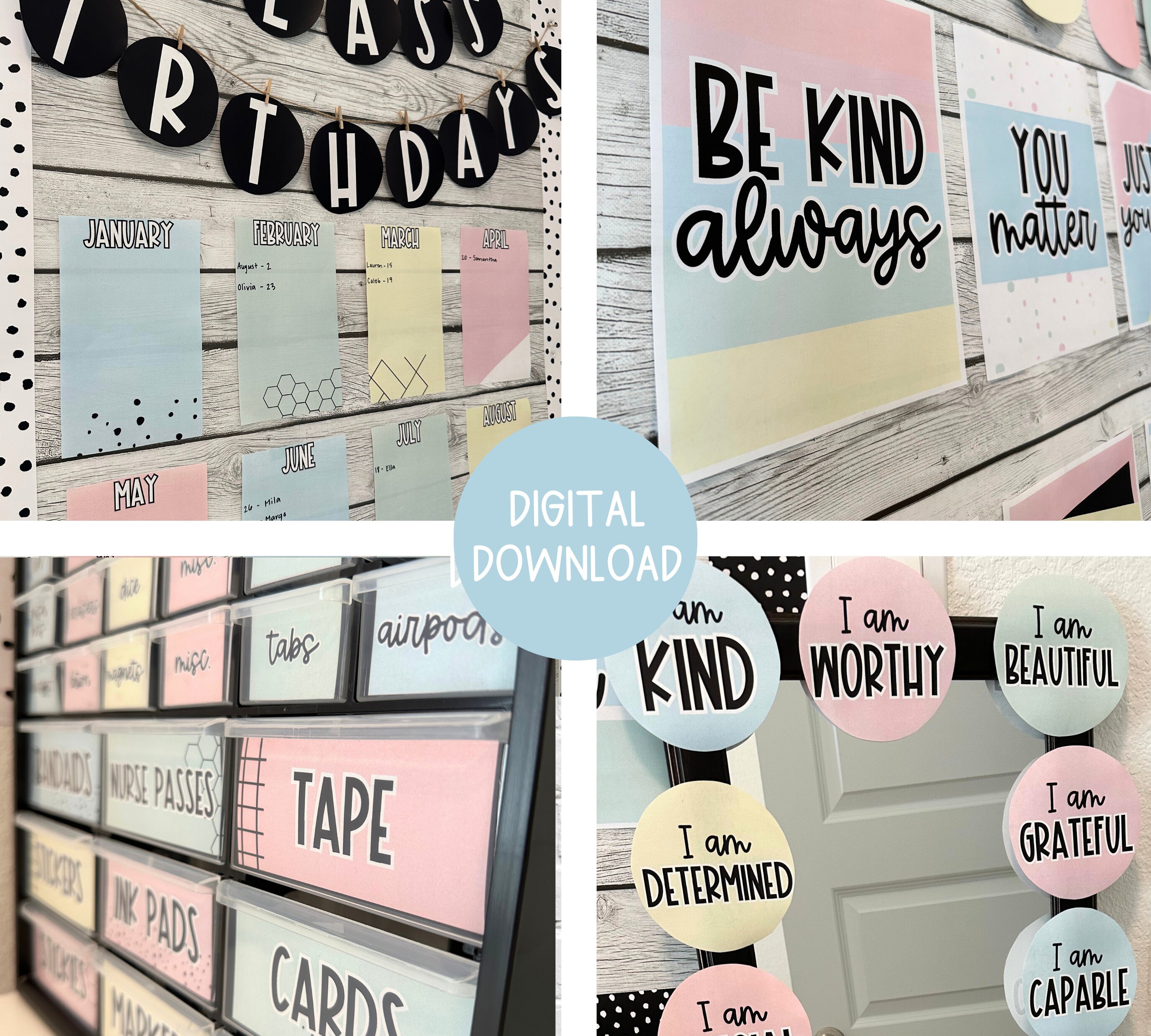 Modern Pastel Theme BUNDLE! | Editable | DIGITAL DOWNLOAD | Printable ...