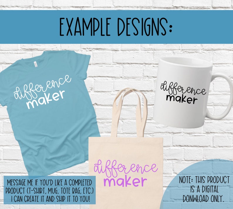 Difference Maker SVG PNG Cricut Silhouette Cut File - Etsy