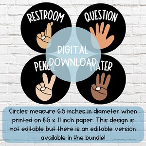 Black and White Spotty Voice Levels & Hand Signals | DIGITAL DOWNLOAD ...