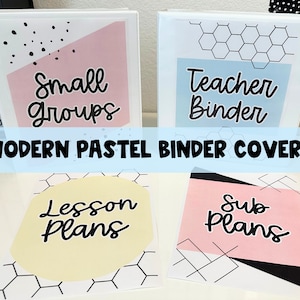 Modern Pastel Binder Covers | Pastel Theme Printable Binder Covers ...