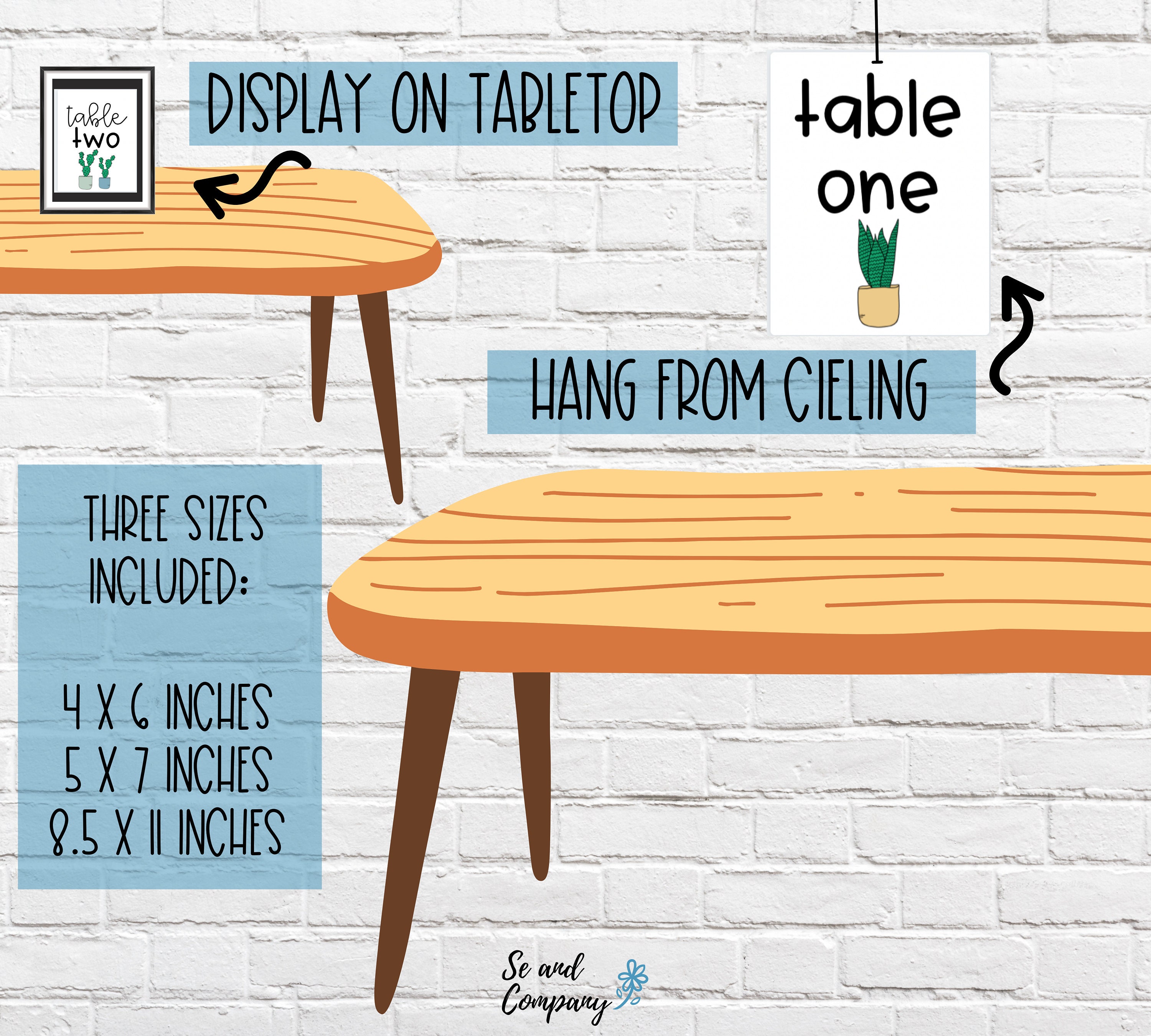 Table Signs: Plant Themed Growth Mindset Theme Cactus - Etsy