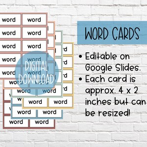 Plant Theme Word Wall | DIGITAL DOWNLOAD | Pastel Theme Word Wall ...