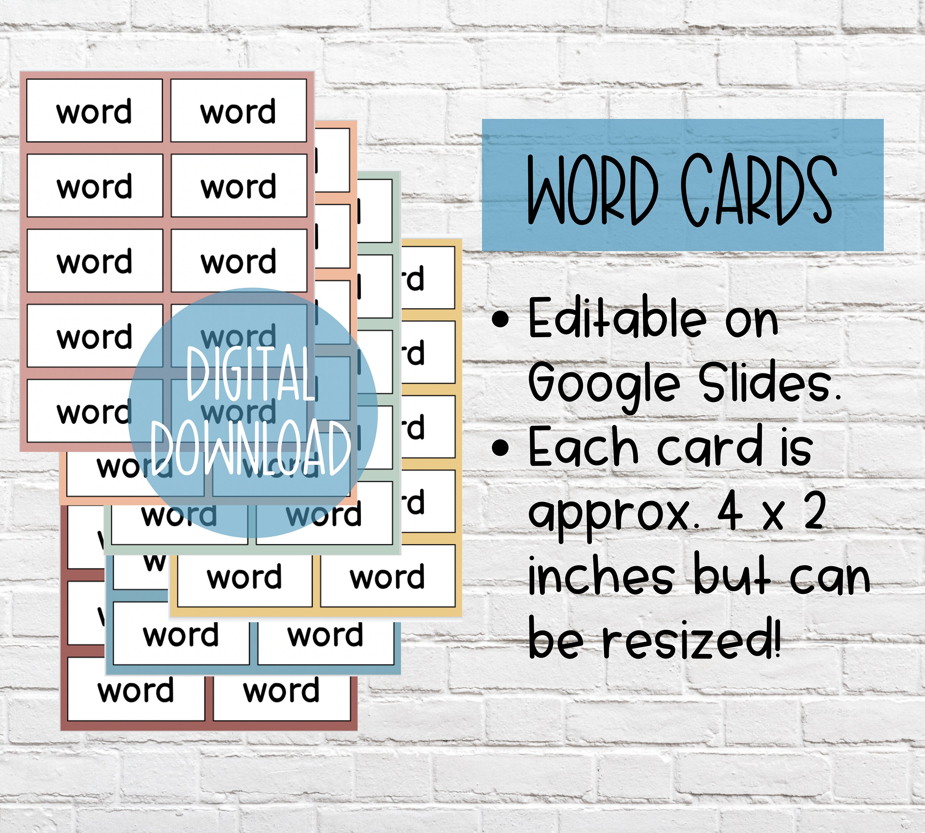 Plant Theme Word Wall DIGITAL DOWNLOAD Pastel Theme Word - Etsy