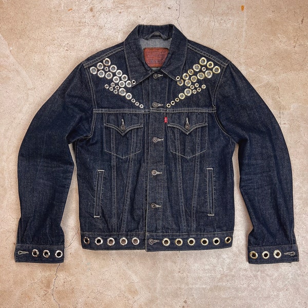 Studded Denim Jacket - Etsy