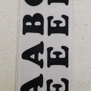 Black Letters Iron on Transfer Applique Alphabet Sports Crafts 40 Piece ...
