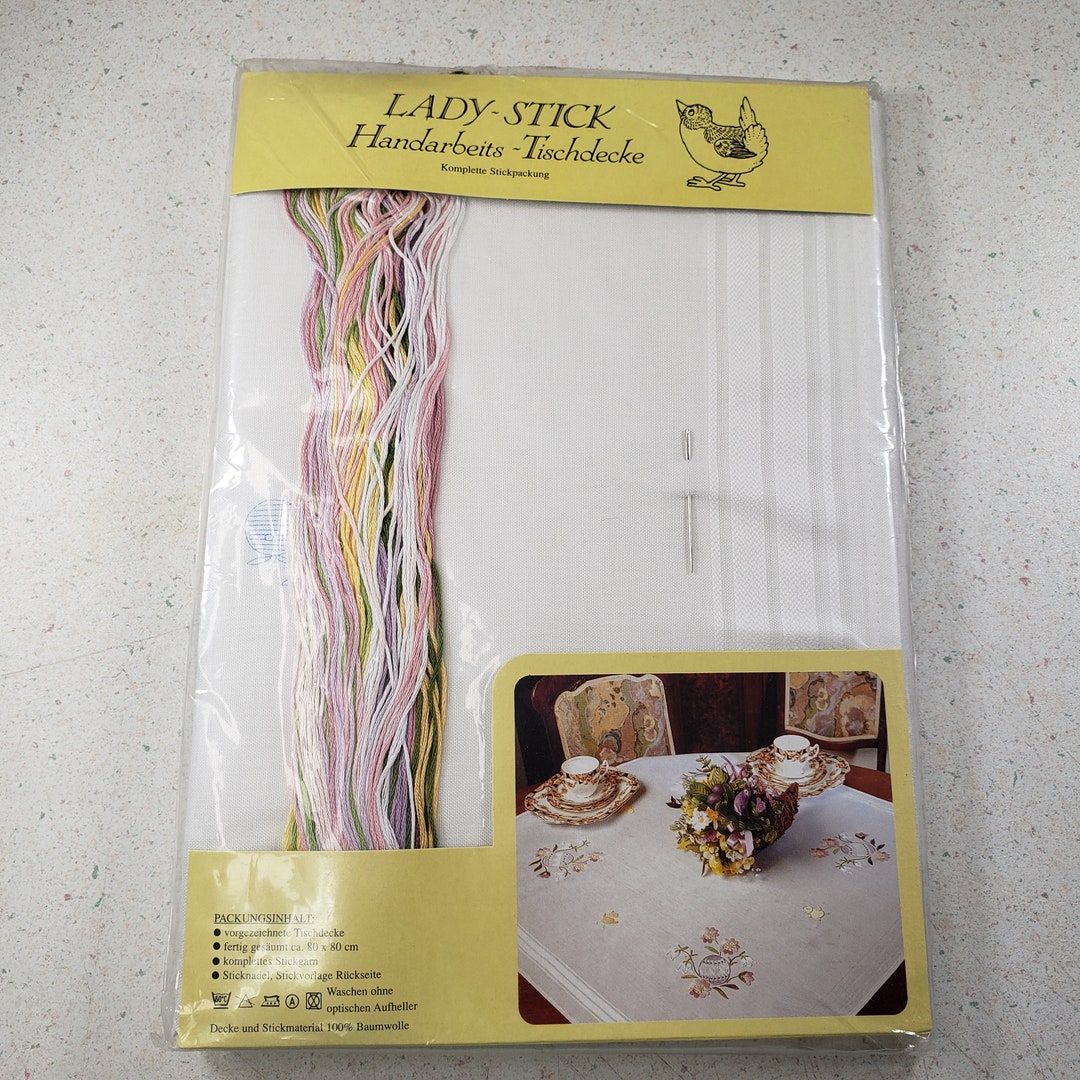 Lady-stick Handarbeits-tischdecke Embroidery Tablecloth, 80cmx80cm ...