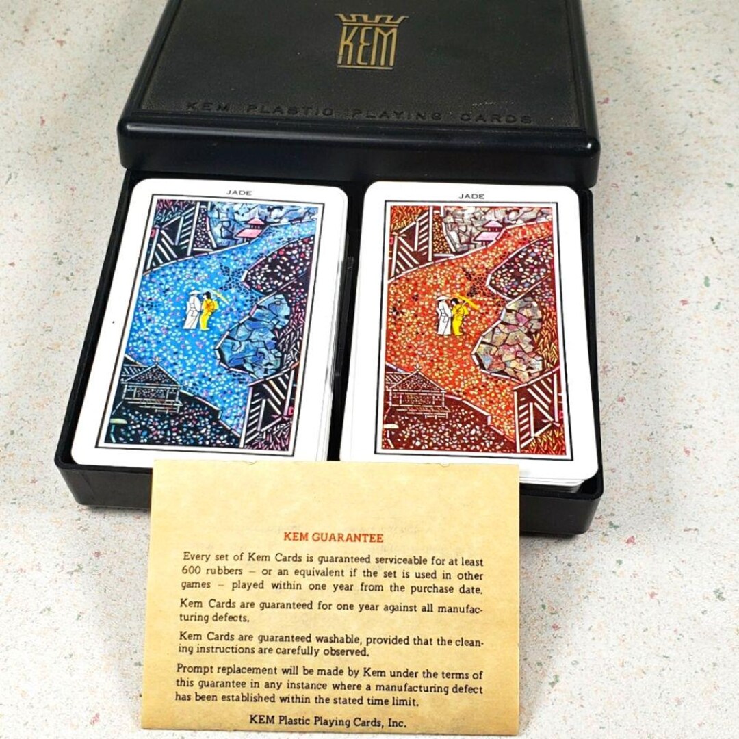 KEM 1935 Double Deck Playing Cards Arrow Jade Asian Design Decks ...