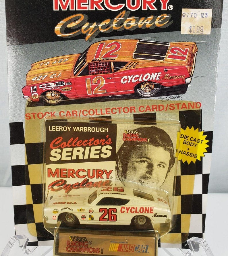 Racing Champions Nascar Mercury Cyclone Collector's #26 Leeroy ...