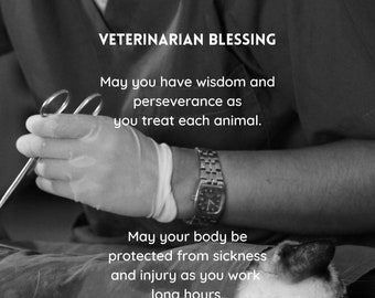Veterinarian Gift PRINTABLE Veterinarian Thank You Vet Appreciation ...