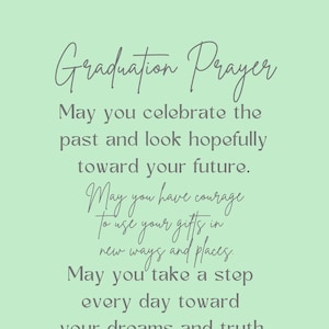 Graduation Gift Customized PRINTABLE - Prayer for Graduate - School ...