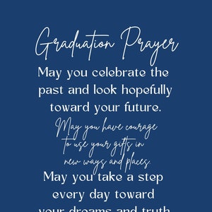 Graduation Gift Customized PRINTABLE - Prayer for Graduate - School ...