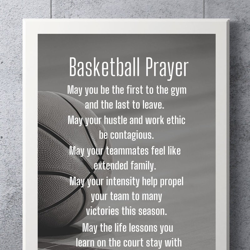 Basketball Prayer - Etsy