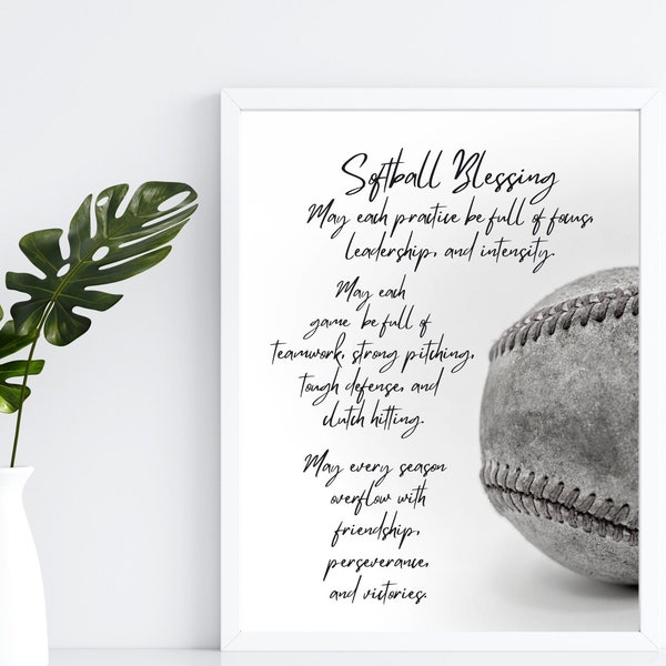 Softball Prayer - Etsy