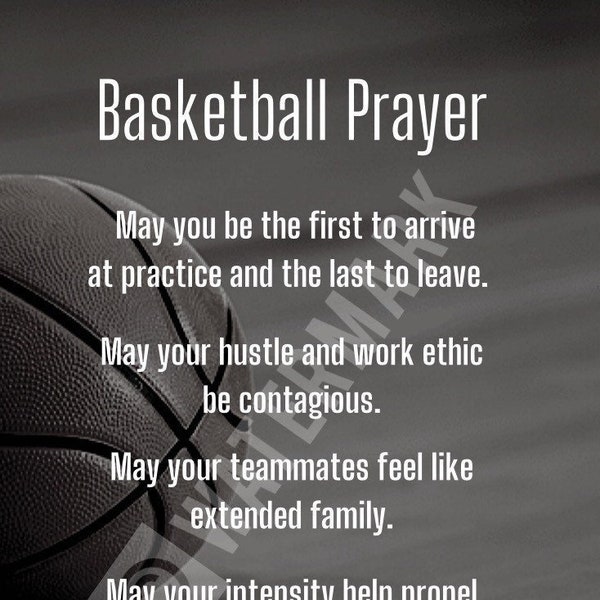 Basketball Prayer - Etsy