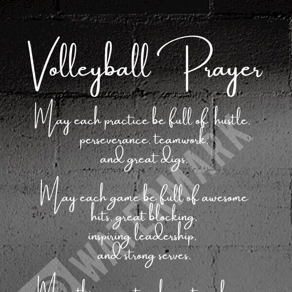 Volleyball Prayer Svg - Etsy