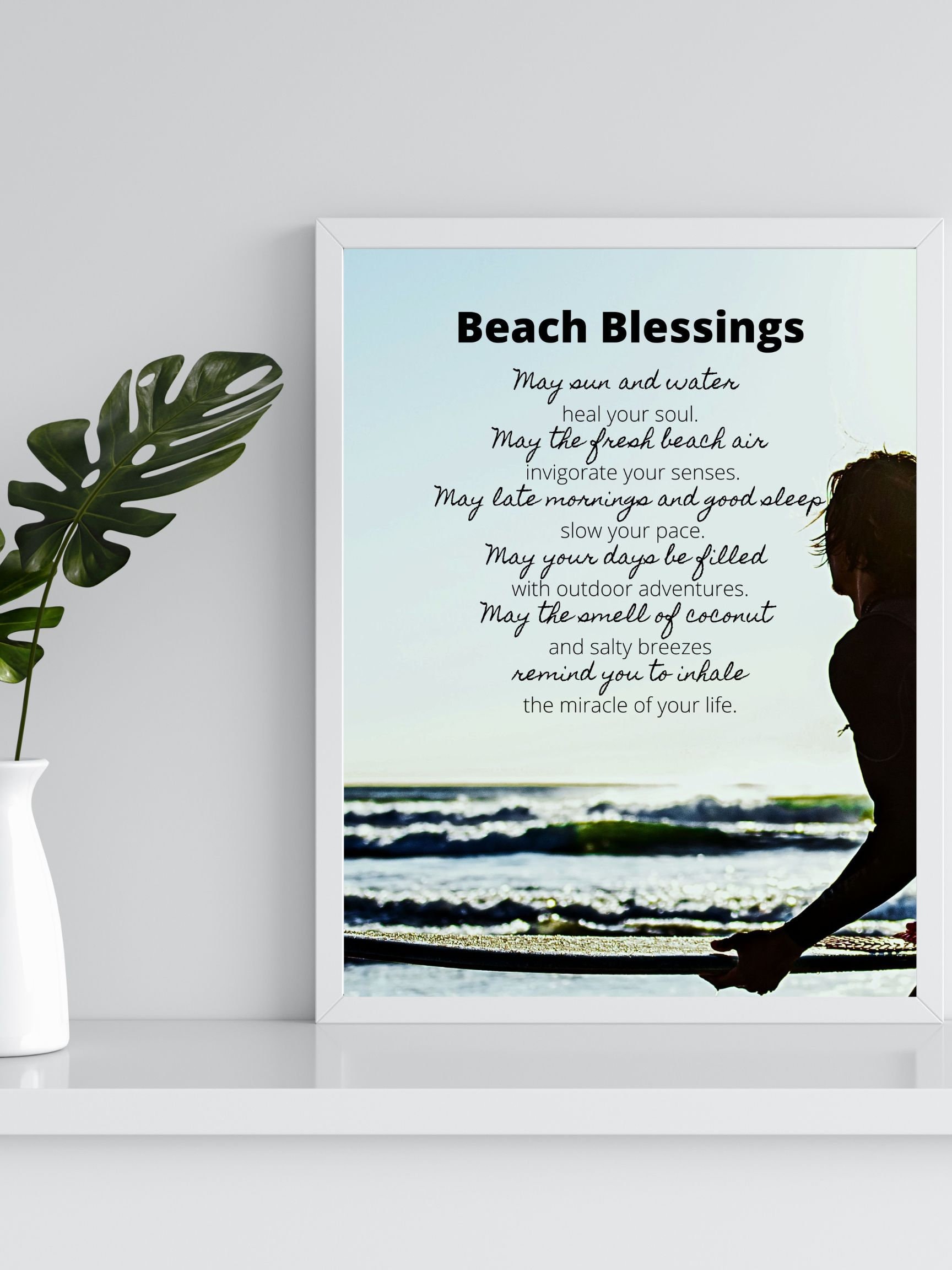 Beach Print - Beach Blessings Printable - Beach Inspiration - Beach ...