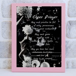 Cheerleader PRINT Gift Idea Cheerleader Prayer Cheerleader Senior Night ...