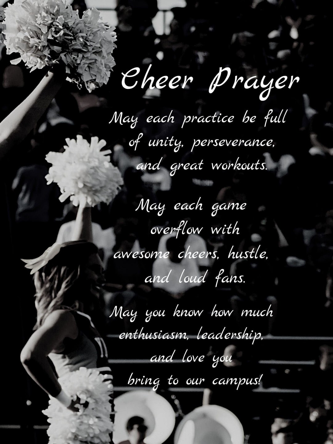 Cheerleader Gift Cheerleader Prayer Cheerleader Senior - Etsy