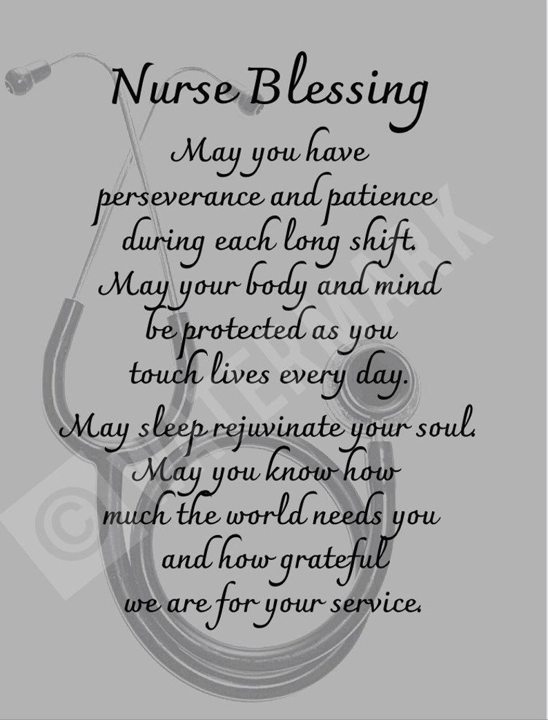 Nurse Prayer PRINTABLE - Nurse Appreciation Gift Idea - Nurse Digital ...