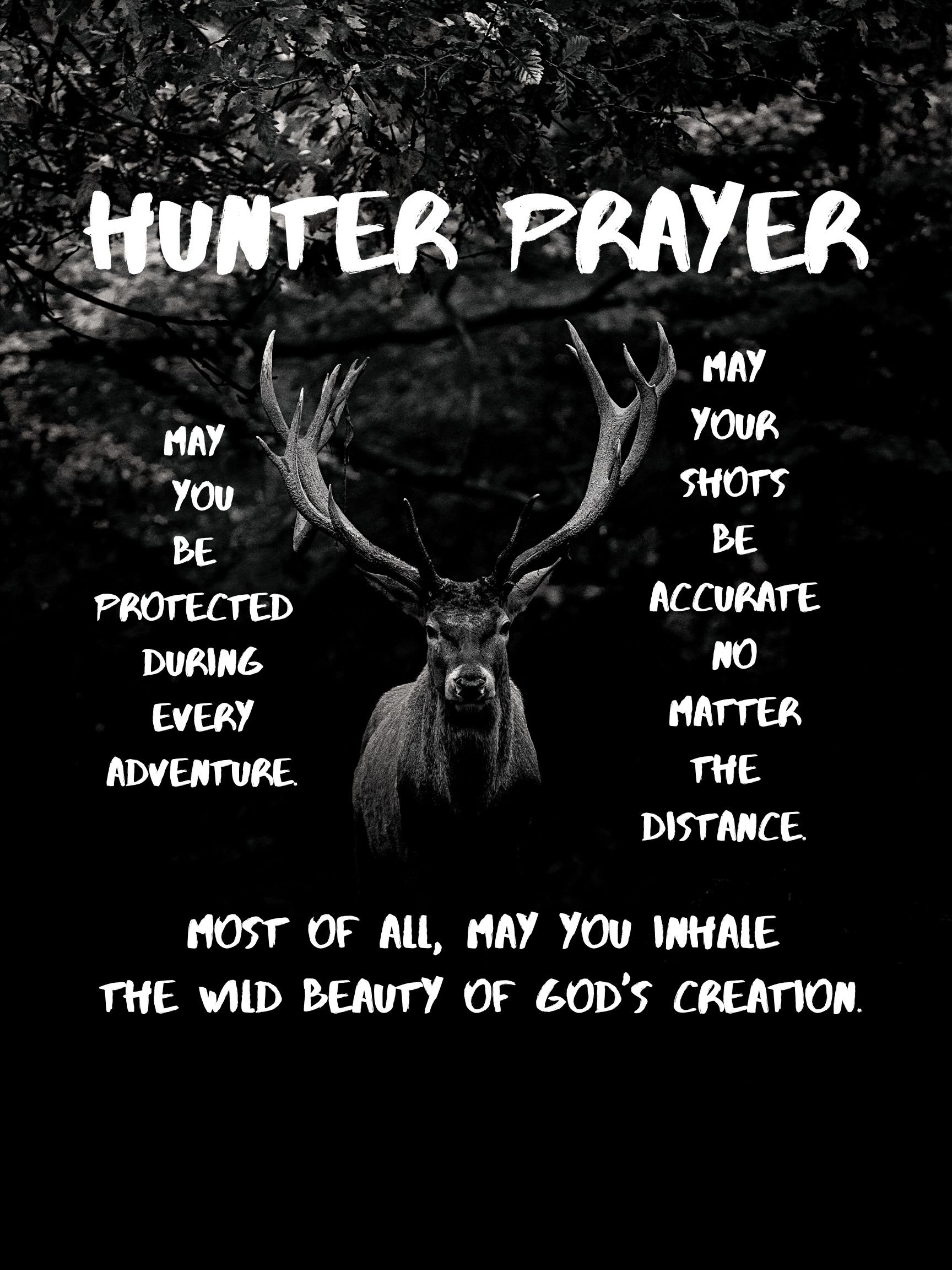 Hunter's Prayer Hunting Gift Man Cave Decor Husband, Boyfriend, Hunters ...