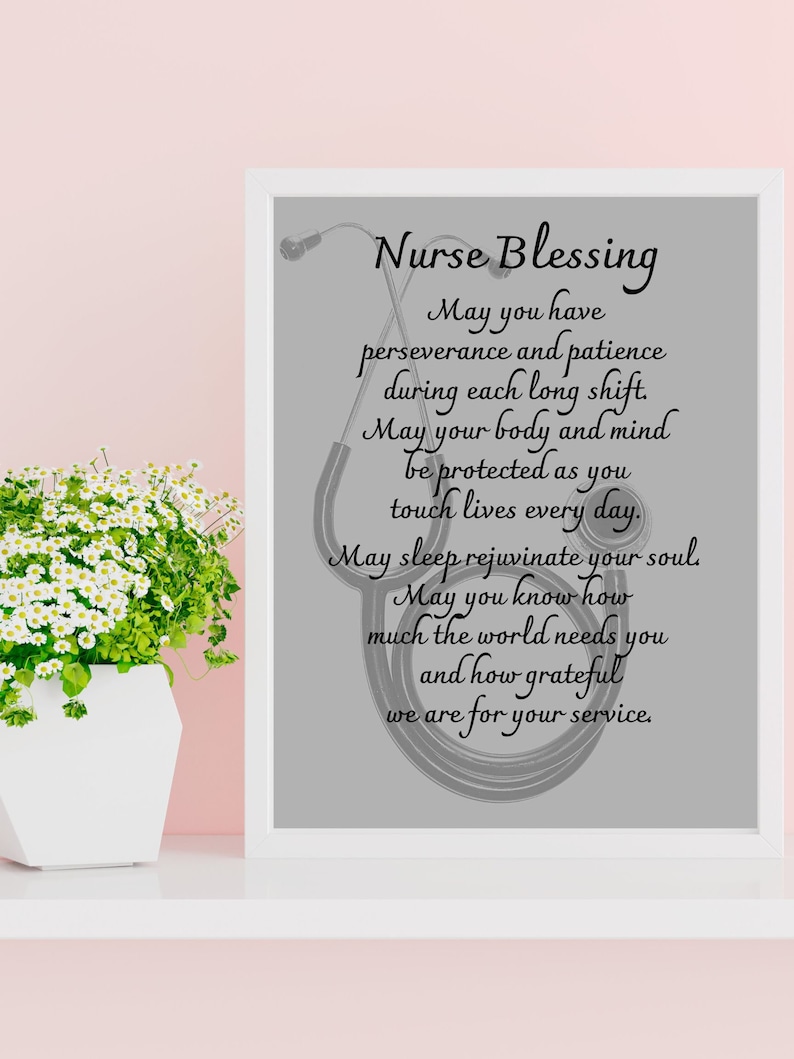 Nurse Prayer Printable - Appreciation Gift (digital Download) - Etsy