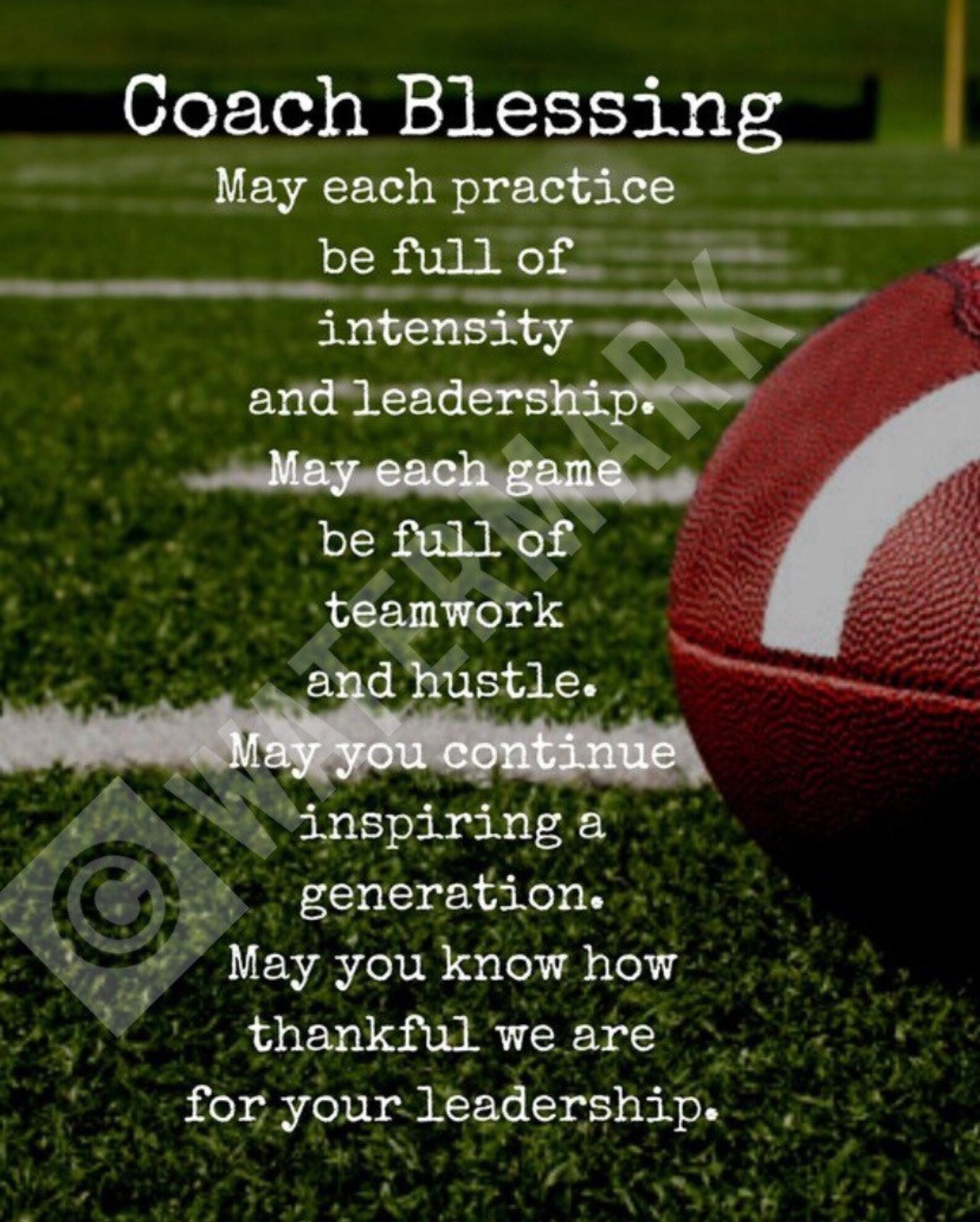 Football Coach Gifts PRINTABLE -gift for Football Coach - Football ...