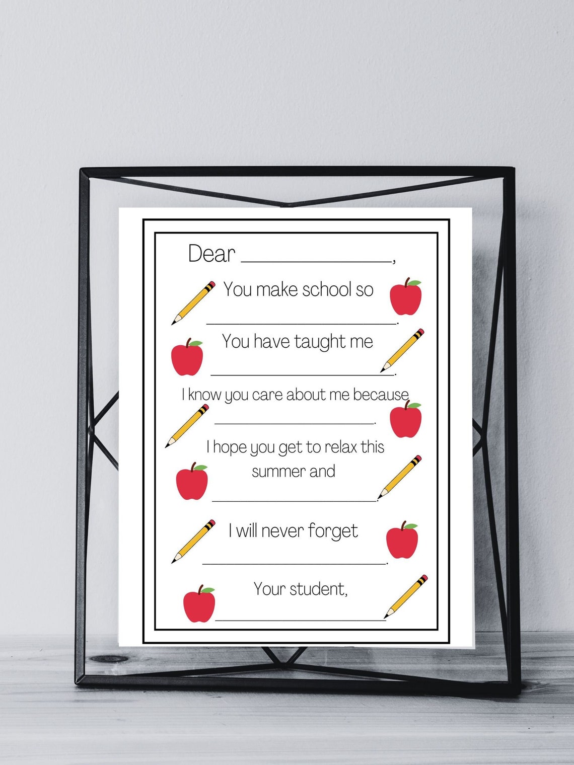 Teacher Gift From Students PRINTABLE End of the Year Teacher Gift ...