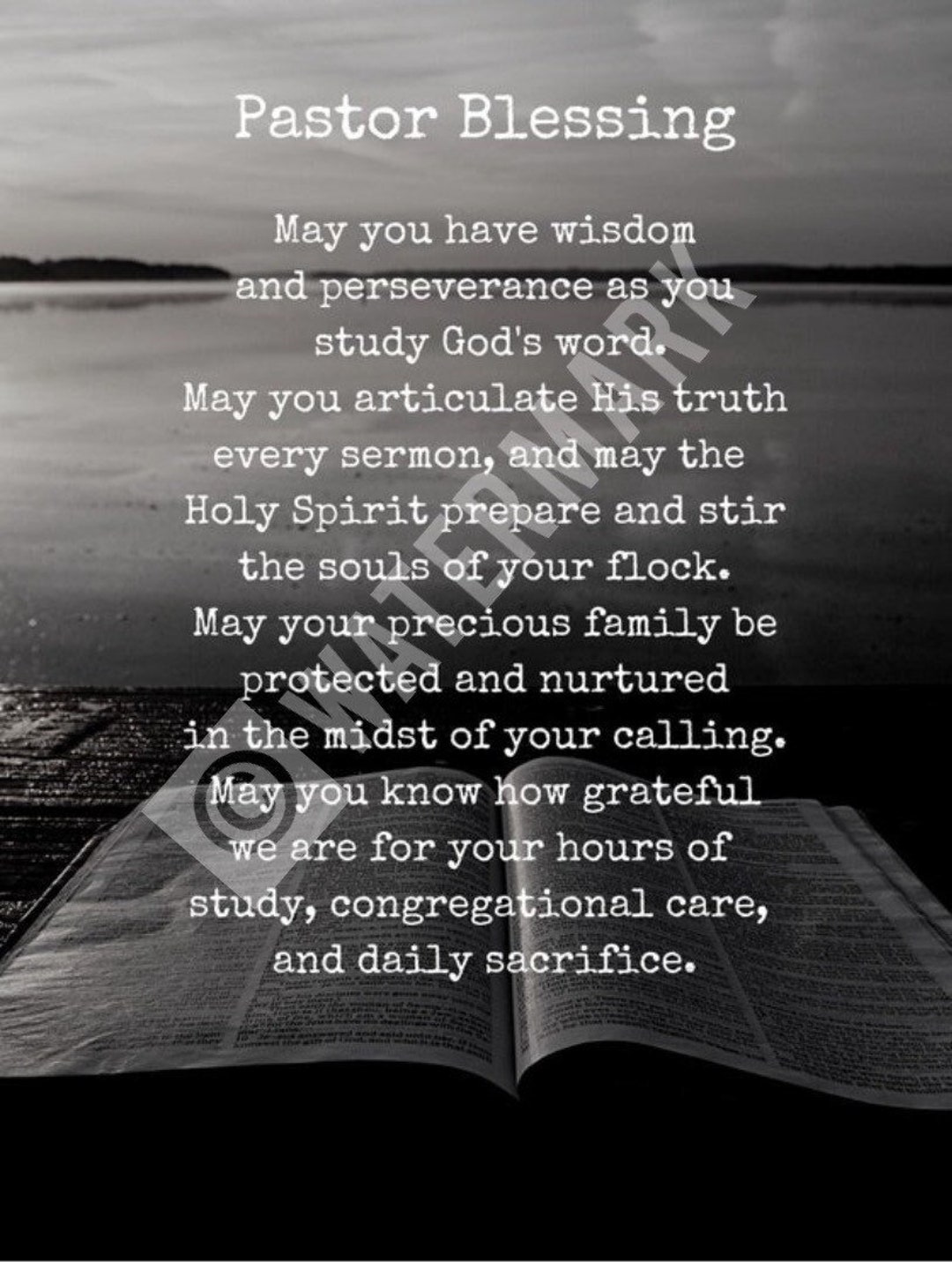 Pastor Blessing Printable - Gift for Pastor & Wife (digital Download ...