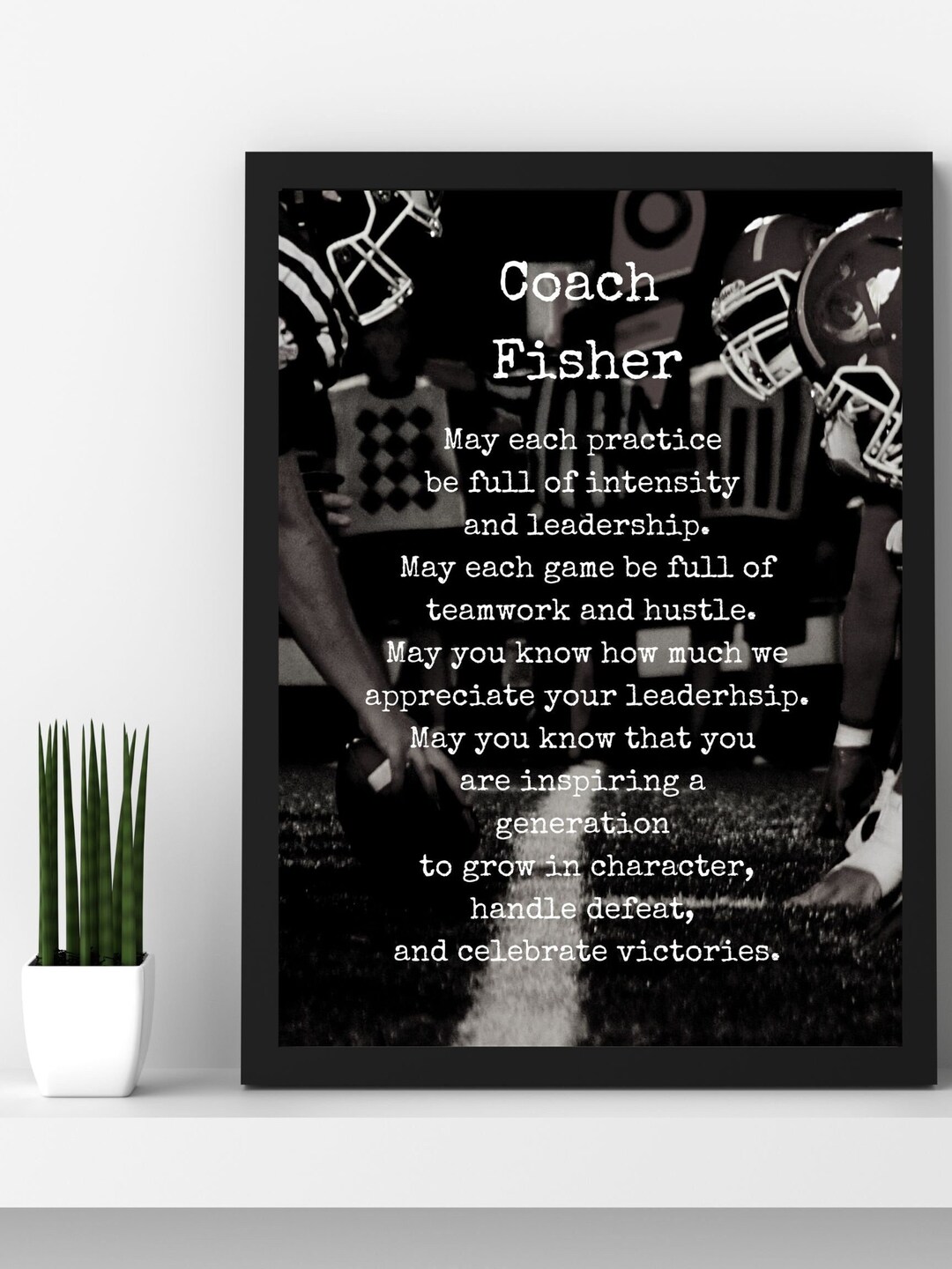 Football Coach Personalized Gift- Football Coach Prayer - Football ...