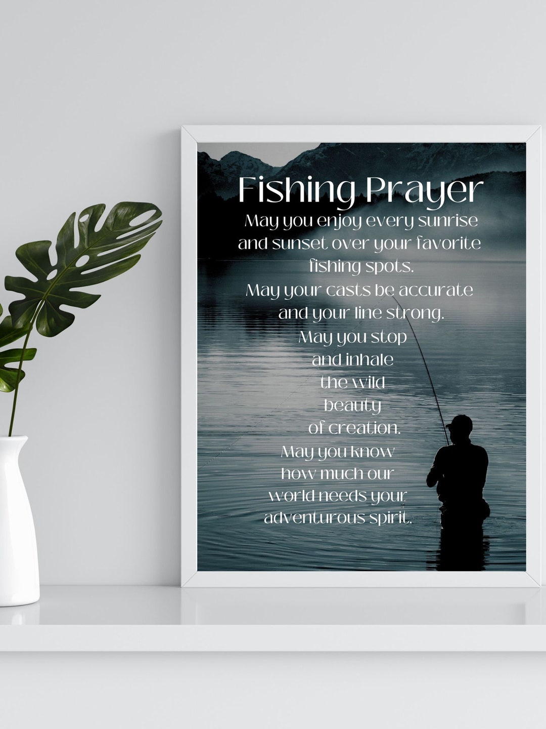 Fishing Gift Fishing Printable Fishing Prayer Father's Day Fishing ...