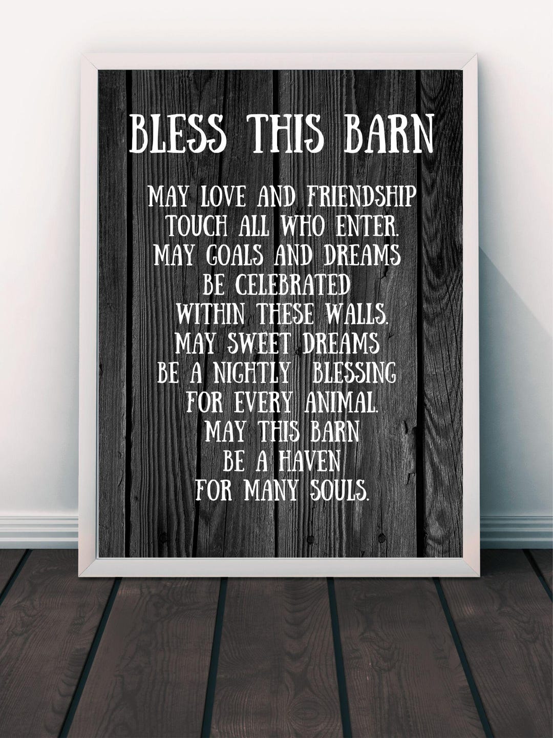 Barn Prayer Printable - Barn Blessing - New Barn Gift Ideas - Barn ...