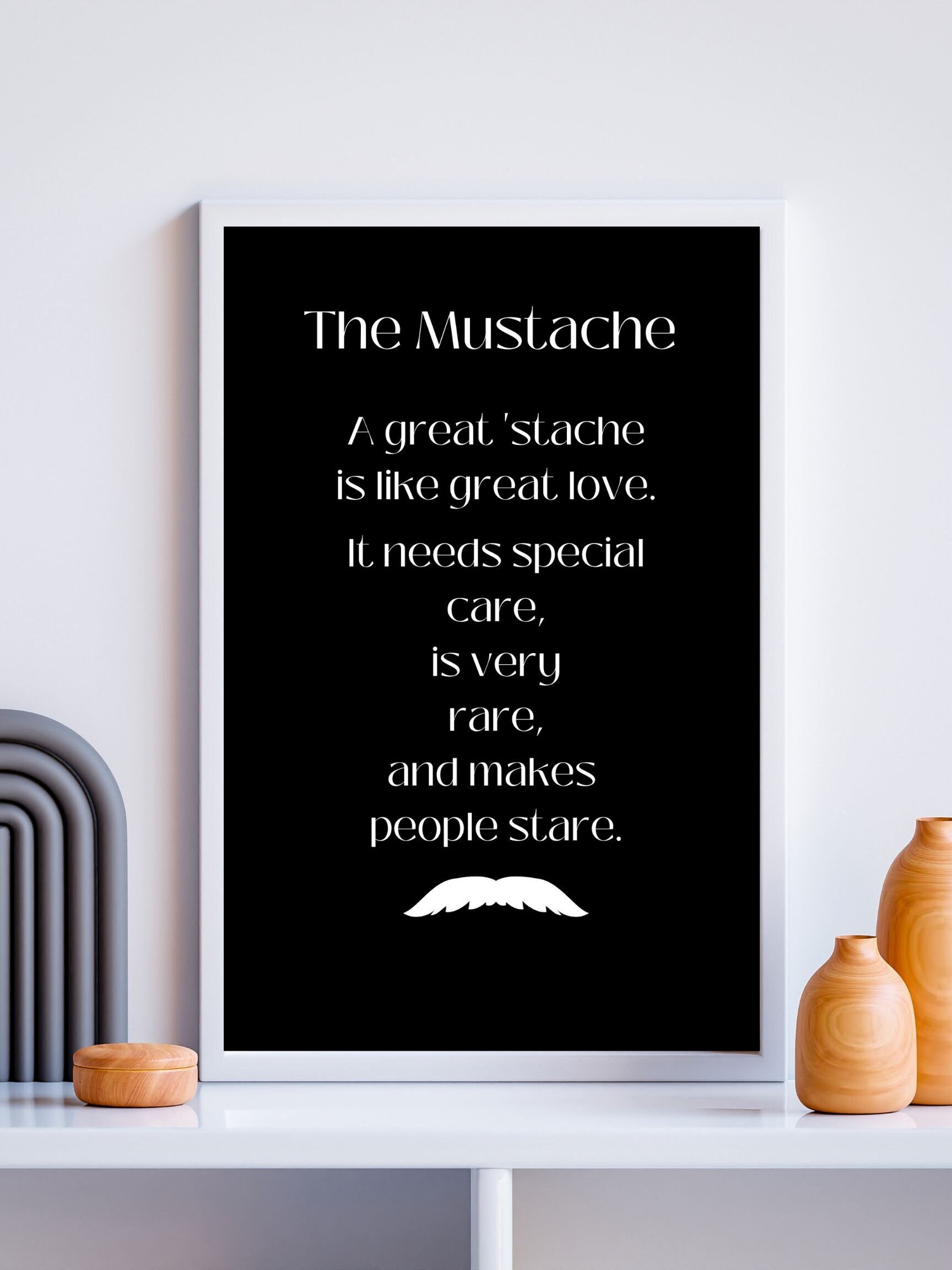 Mustache Poem Print, Funny Stache Gift (digital Download) - Etsy