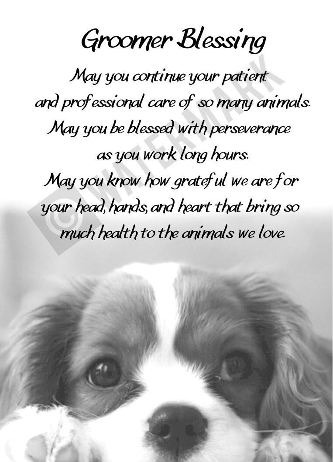 Dog Groomer PRINT Gift Dog Groomer Appreciation Dog Groomer Thank You ...