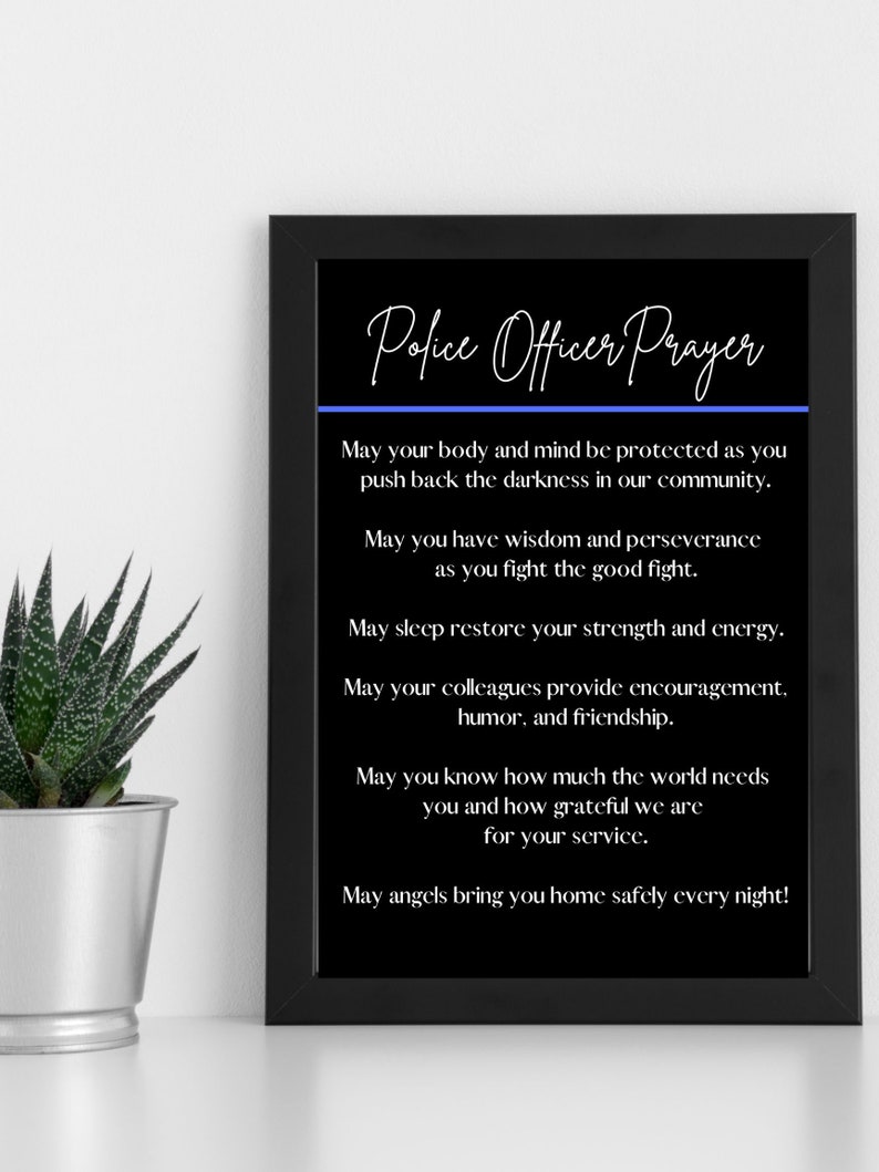 Police Officer Gift PRINTABLE Police Officer Prayer Police Academy ... Police Officer Gift PRINTABLE Police Officer Prayer Police Academy ...