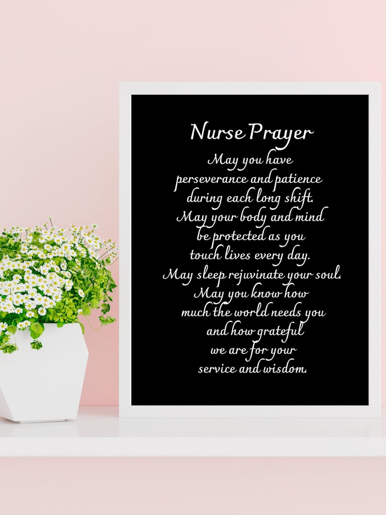 Nurse Prayer Printable - Appreciation Gift (digital Download) - Etsy