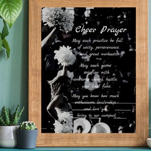 Cheerleader Gift - Cheerleader Prayer - Cheerleader Senior Night ...
