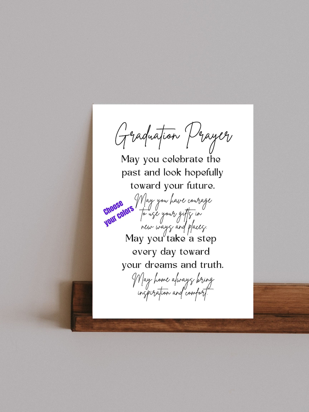 Personalized Graduation DIGITAL PRINT Gift Ideas - Graduation Prayer ...