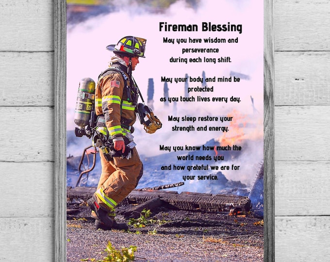 Personalized Fireman Retirement Art Fireman Retirement Gift Fireman ...