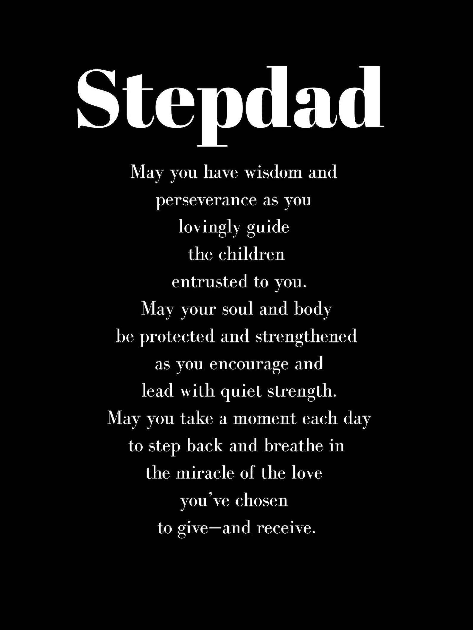 Stepdad Printable – Stepfather Gift – Father’s Day Gift From Stepchild ...