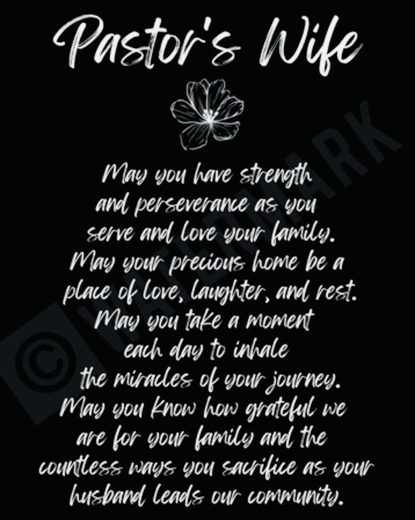 Pastor's Wife Appreciation Gift – Printable Quote Art (PDF & JPG) - Etsy