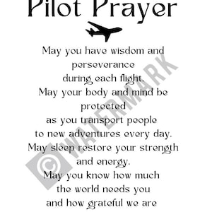 Pilot Prayer Art Print – Aviation Gift (PDF & JPG) - Etsy